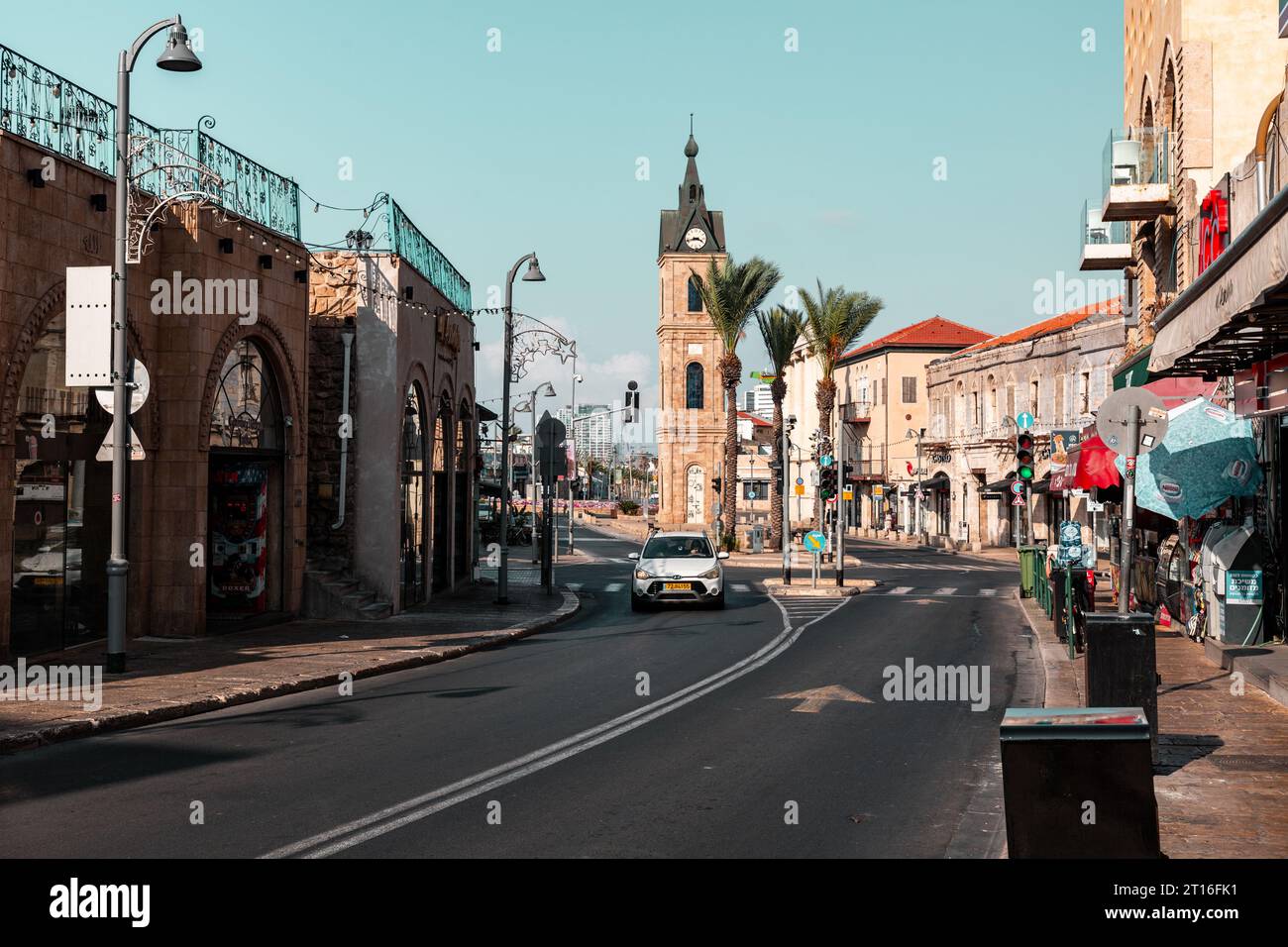 Jaffa, Israel - October 10, 2023: Jaffa Clock Tower is one of the seven ...