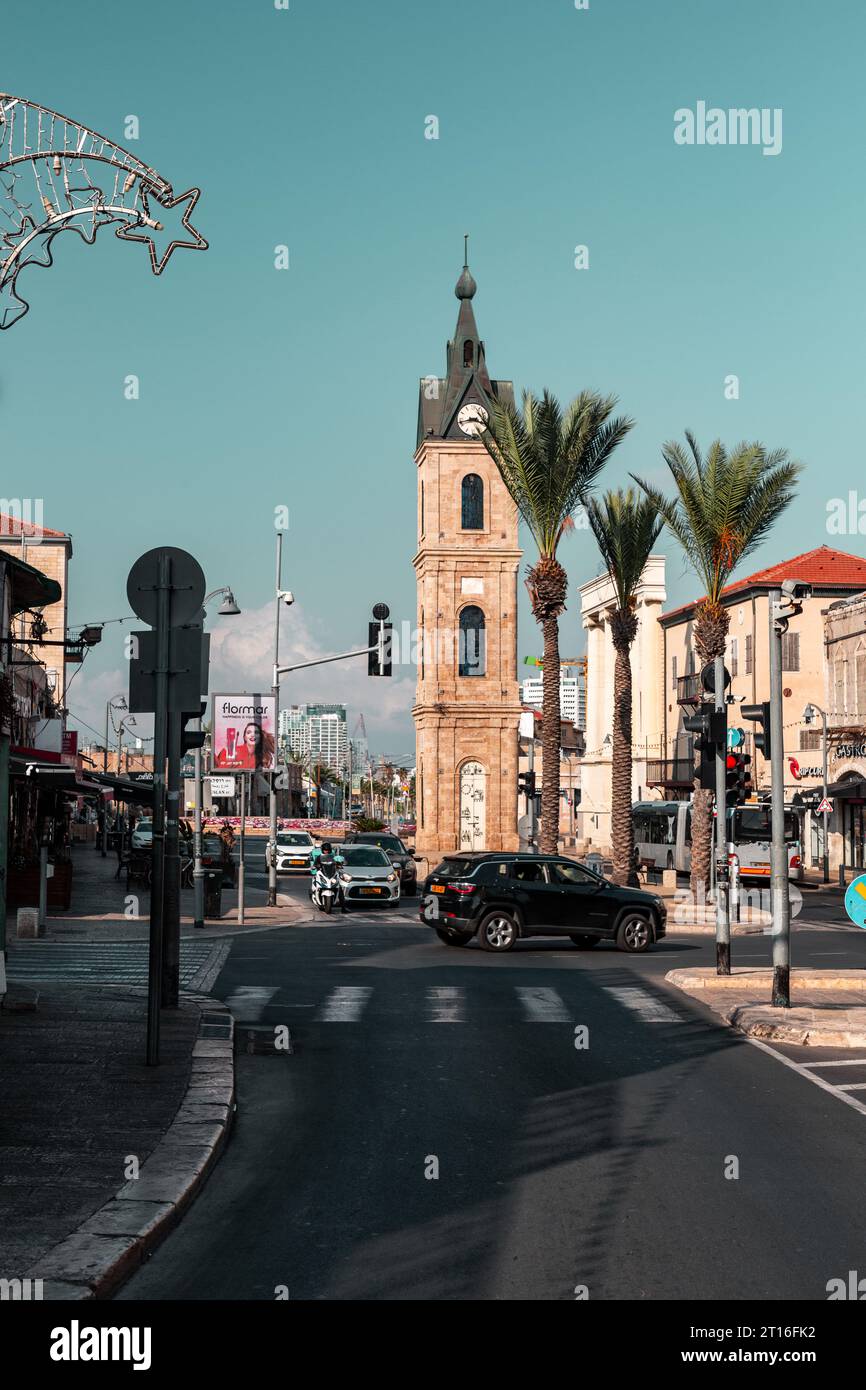 Jaffa, Israel - October 10, 2023: Jaffa Clock Tower is one of the seven ...