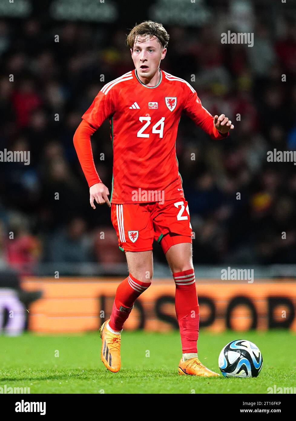 Wales' Charlie Savage in action during an international friendly match ...