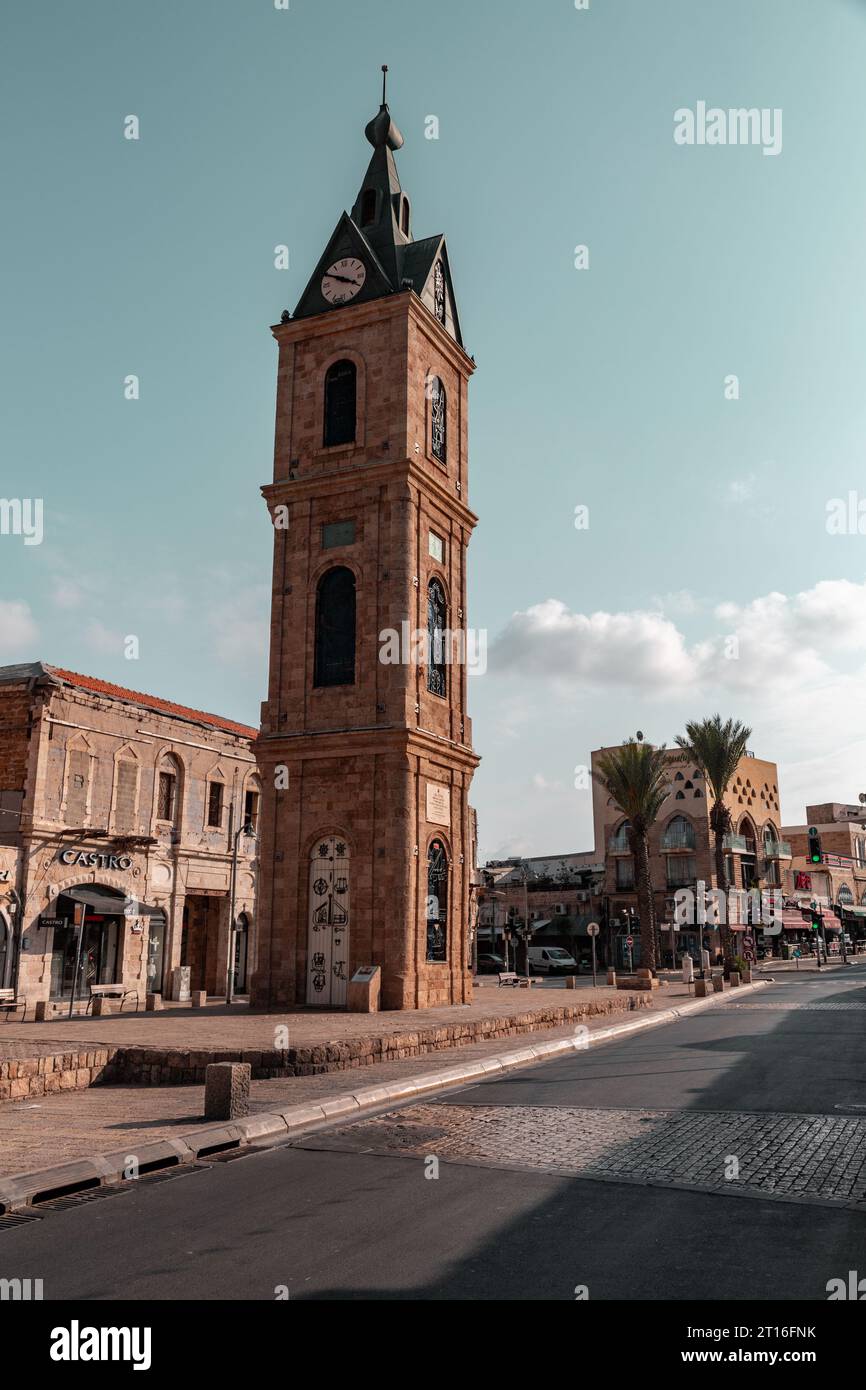 Jaffa, Israel - October 10, 2023: Jaffa Clock Tower is one of the seven ...