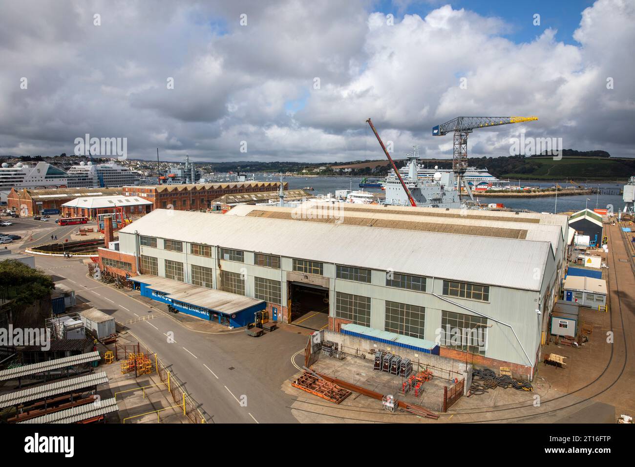 Pandennis shipyard Falmouth Docks port, Cornwall,England,UK, September ...