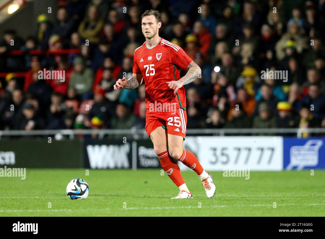 Wrexham, UK. 11th Oct, 2023. Joe Low of Wales in action. International ...