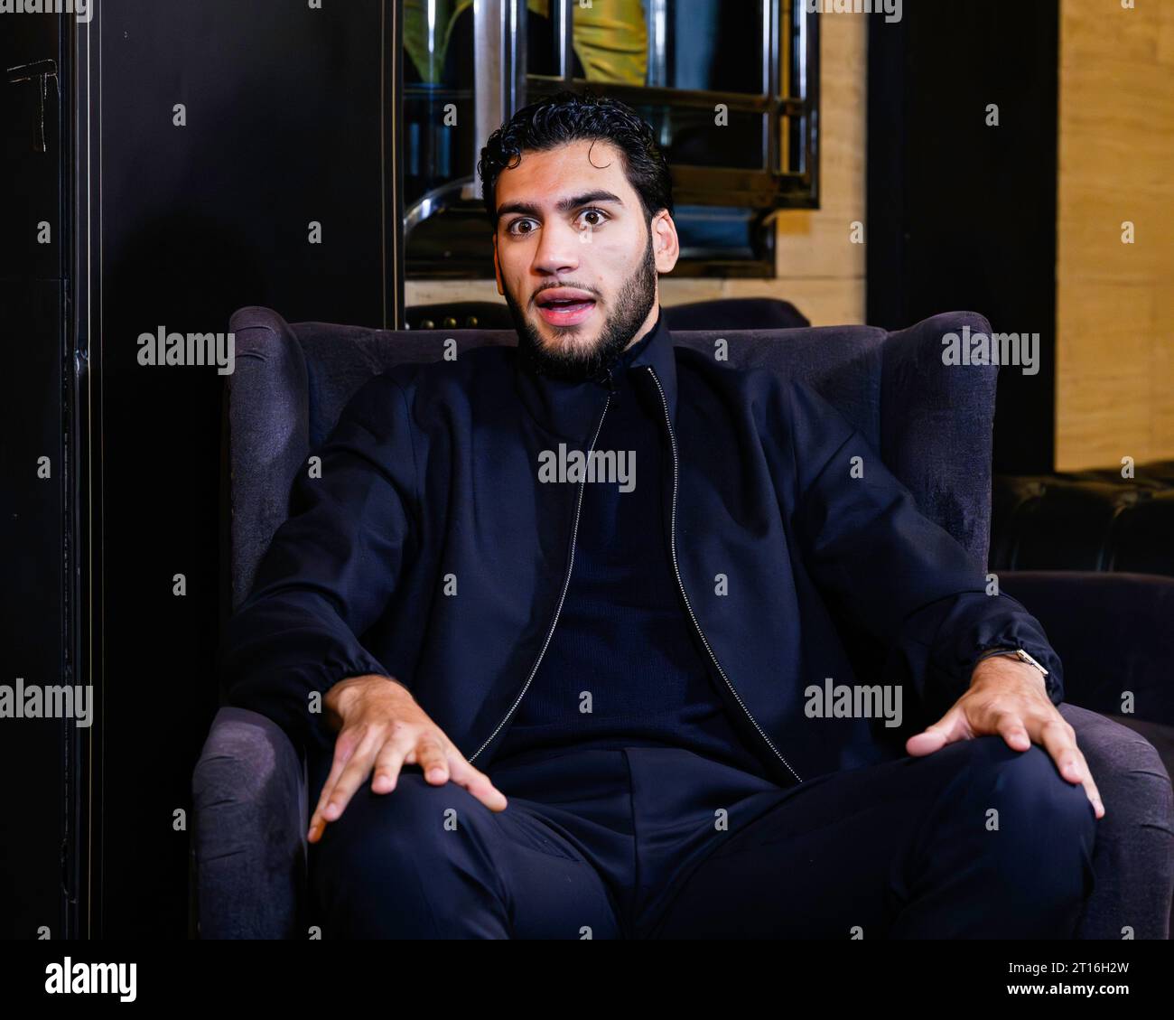 LONDON, UNITED KINGDOM. 11 Oct, 23. Hamzah Sheeran was interviewed by ...