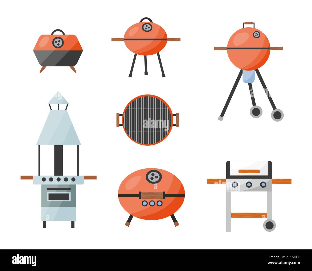 Grill equipment big vector Stock Vector Image & Art - Alamy