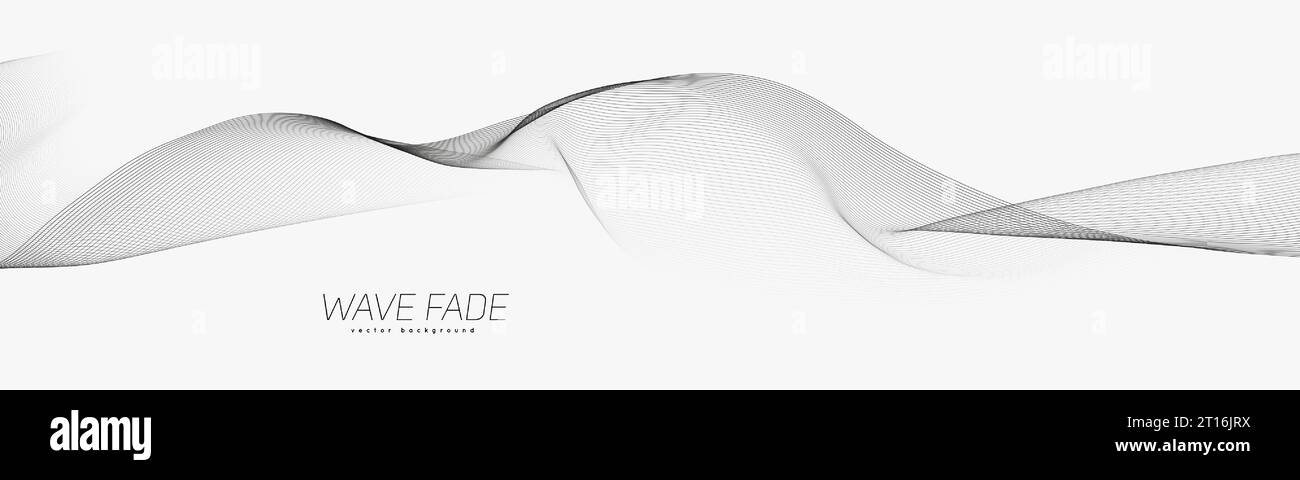 Abstract background with faded line waves. Warped waveform Stock Vector ...