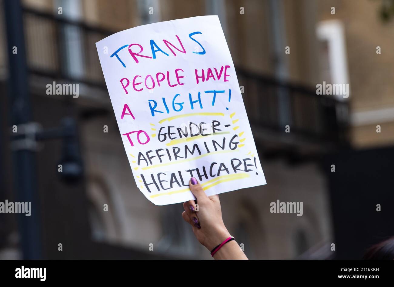 London, UK. 11th Oct, 2023. People participated in the Trans Pride 2023 ...