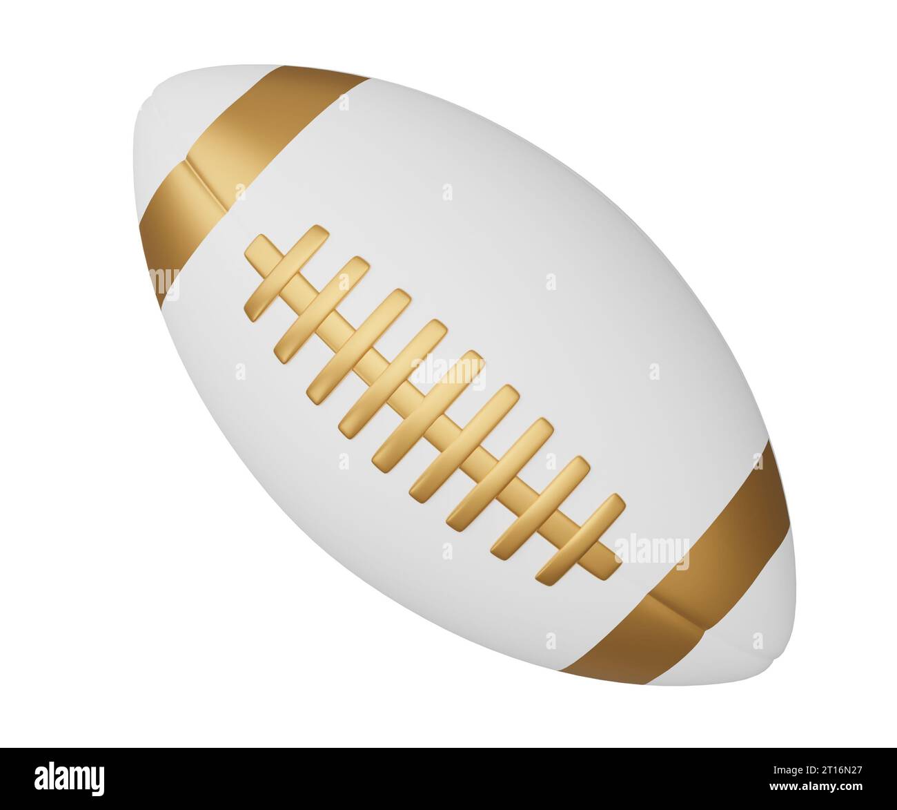 rugby ball sport equipment. 3d render illustration isolated on white ...