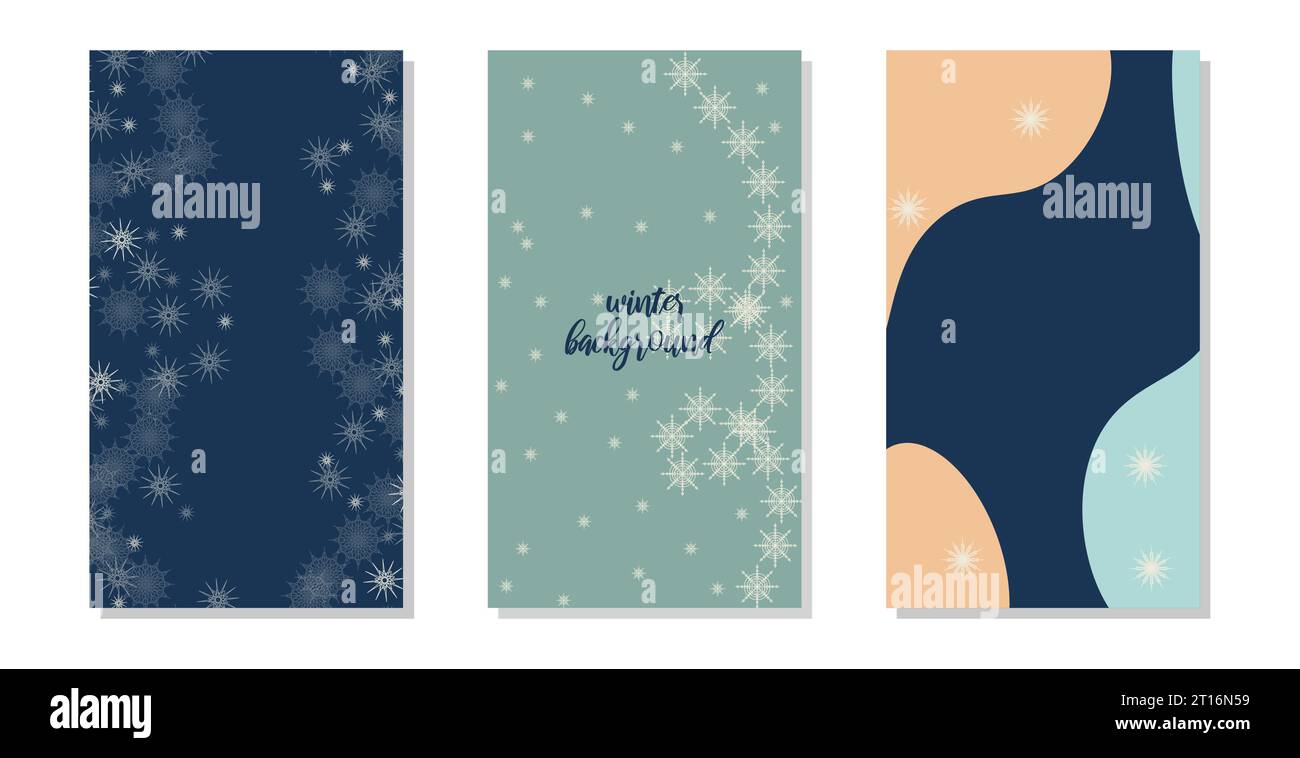 Background in social networks stories winter theme. Abstract with ...