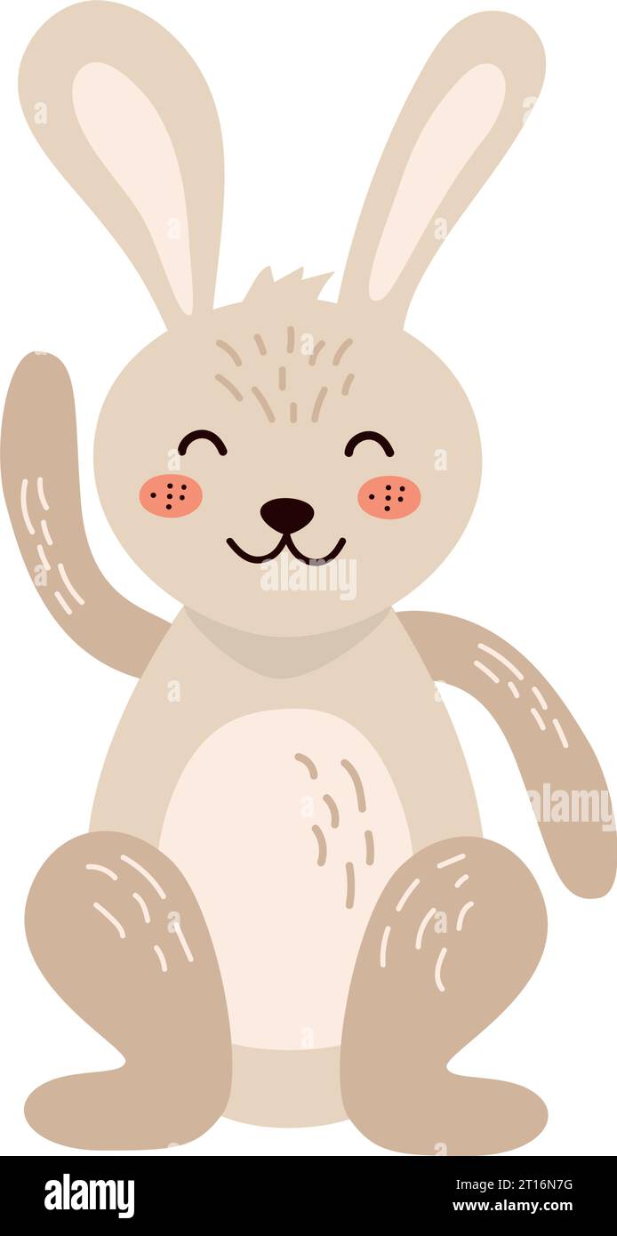 cute rabbit illustration vector isolated Stock Vector Image & Art - Alamy