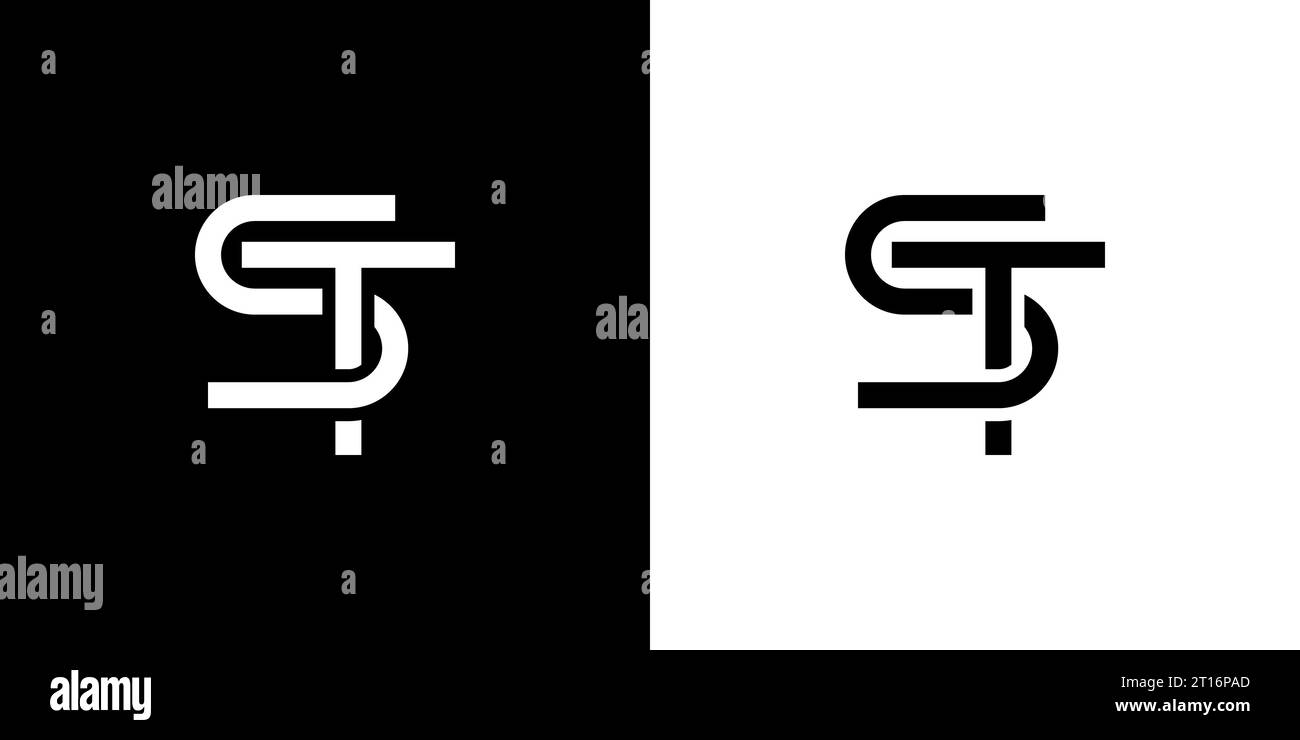 ST Logo, ST Monogram, Initial ST Logo, Letter ST Logo, Icon, Vector ...