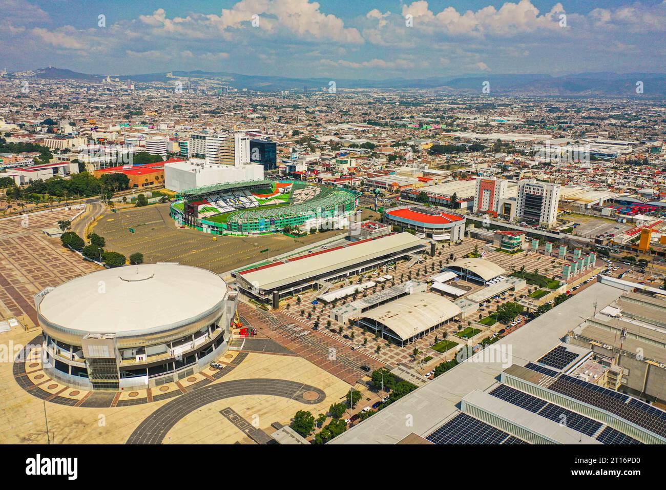 Palenque of the León State Fair, spherical metal architecture, general ...