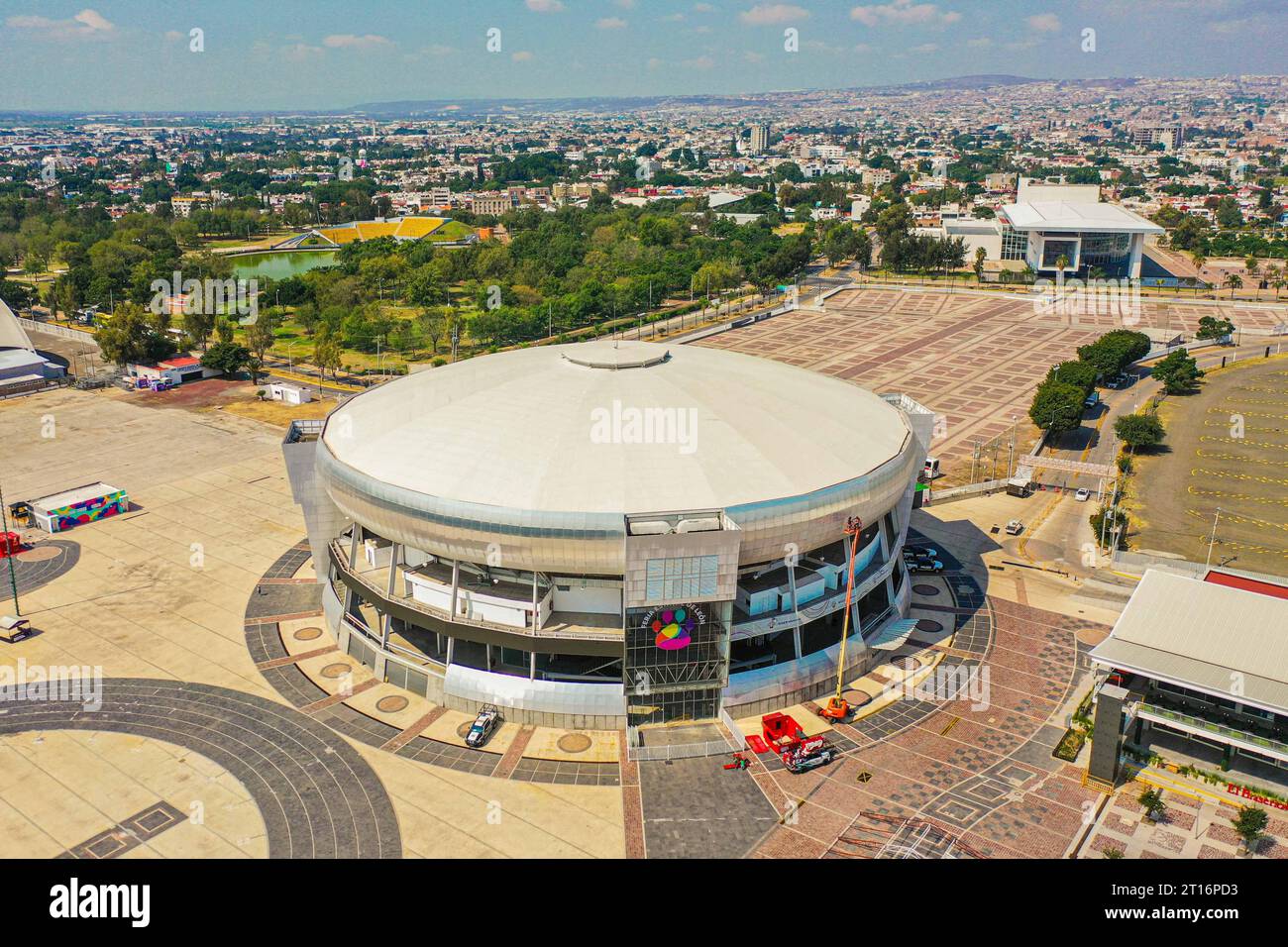 Palenque of the León State Fair, spherical metal architecture, general ...