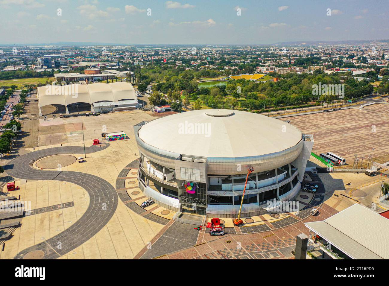 Palenque of the León State Fair, spherical metal architecture, general ...