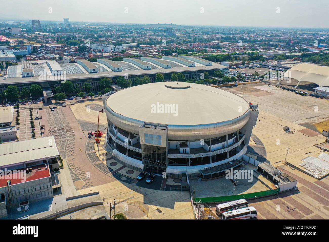 Palenque of the León State Fair, spherical metal architecture, general ...