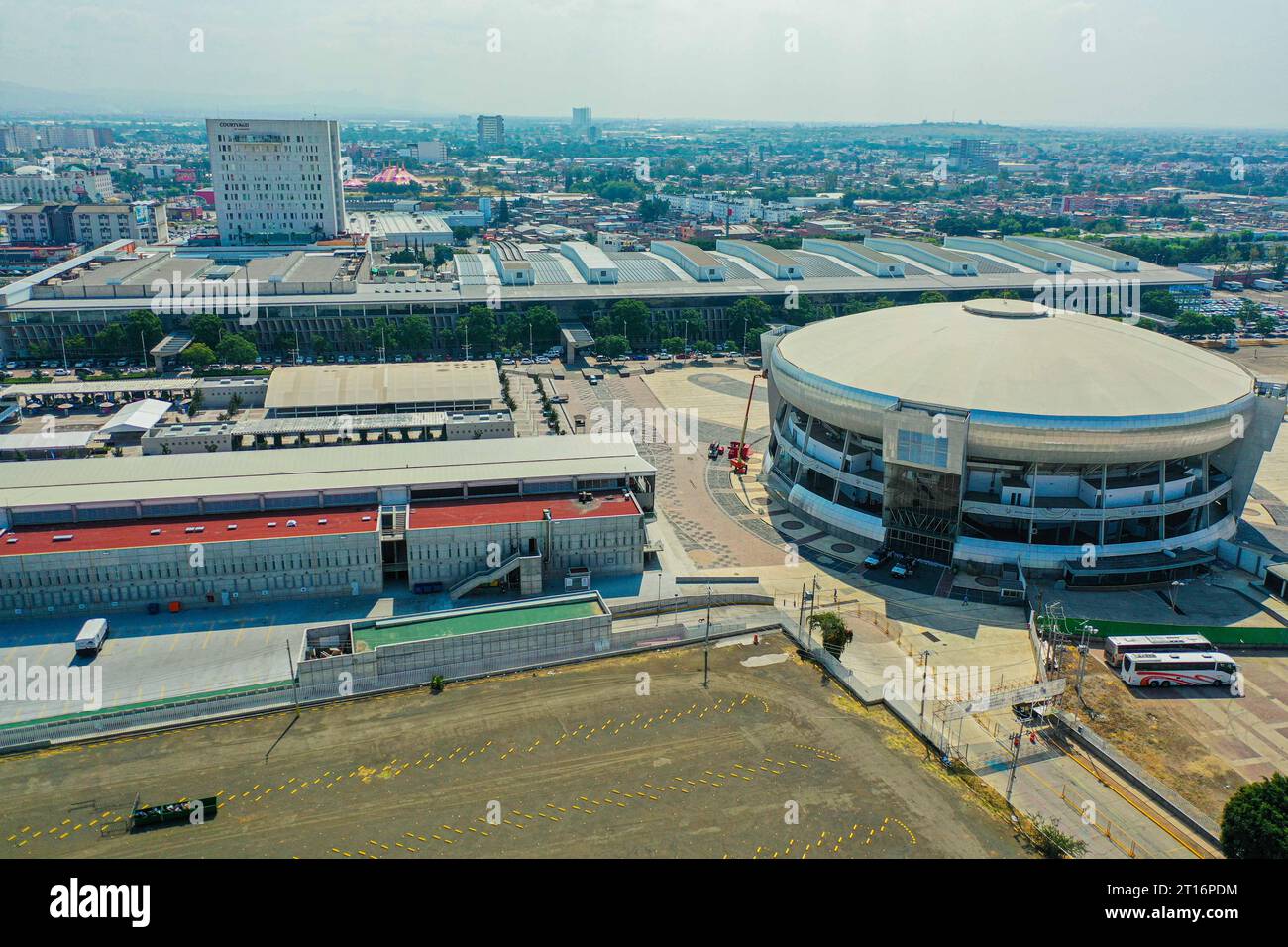 Palenque of the León State Fair, spherical metal architecture, general ...