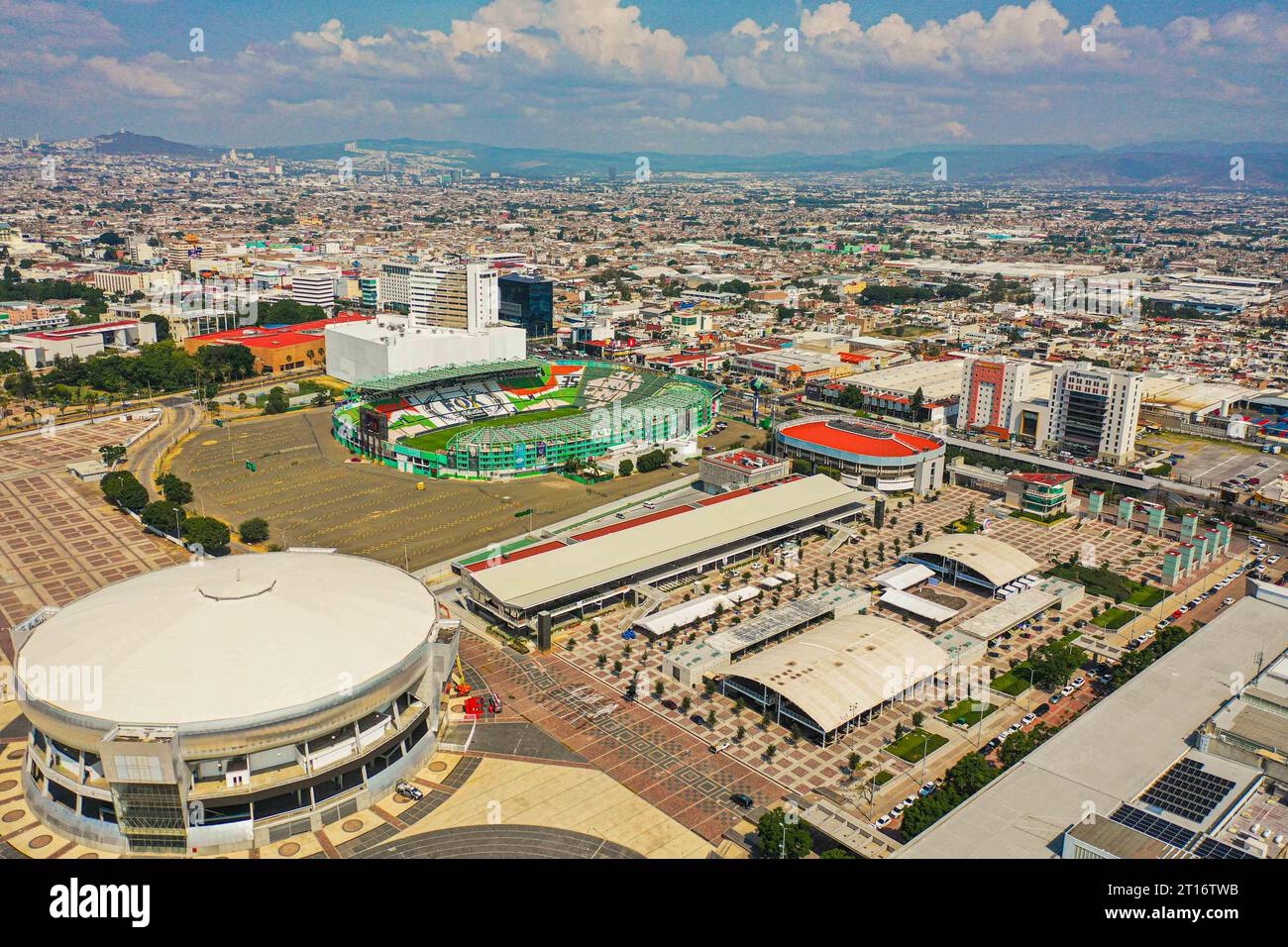 Palenque of the León State Fair, spherical metal architecture, general ...