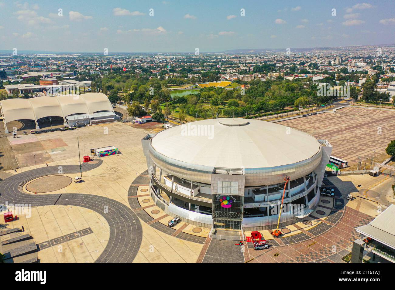 Palenque of the León State Fair, spherical metal architecture, general ...