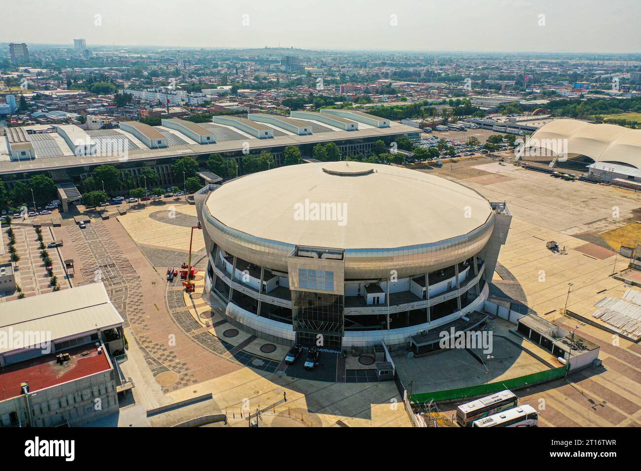 Palenque of the León State Fair, spherical metal architecture, general ...