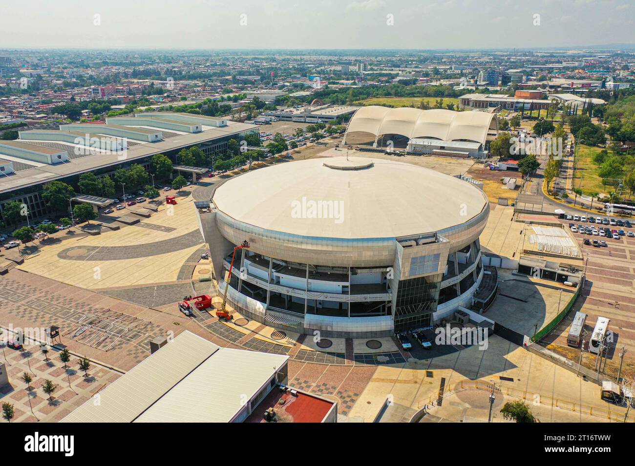 Palenque of the León State Fair, spherical metal architecture, general ...