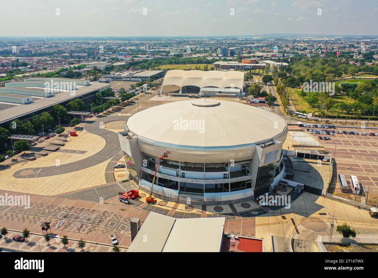 Palenque of the León State Fair, spherical metal architecture, general ...