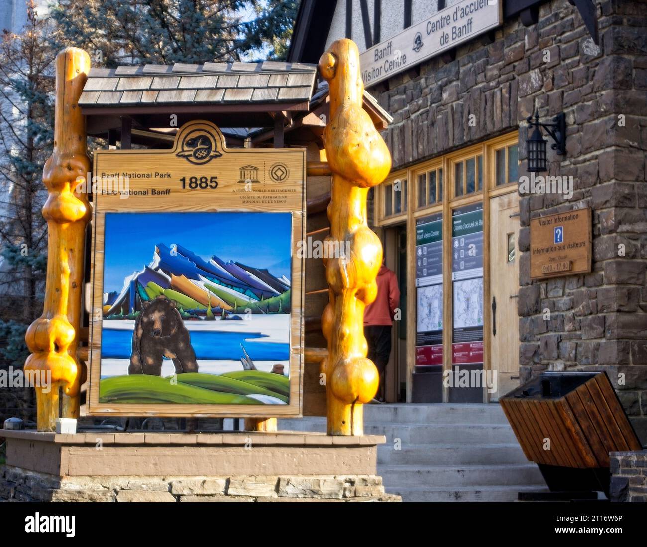 Signs Banff Alberta Stock Photo - Alamy