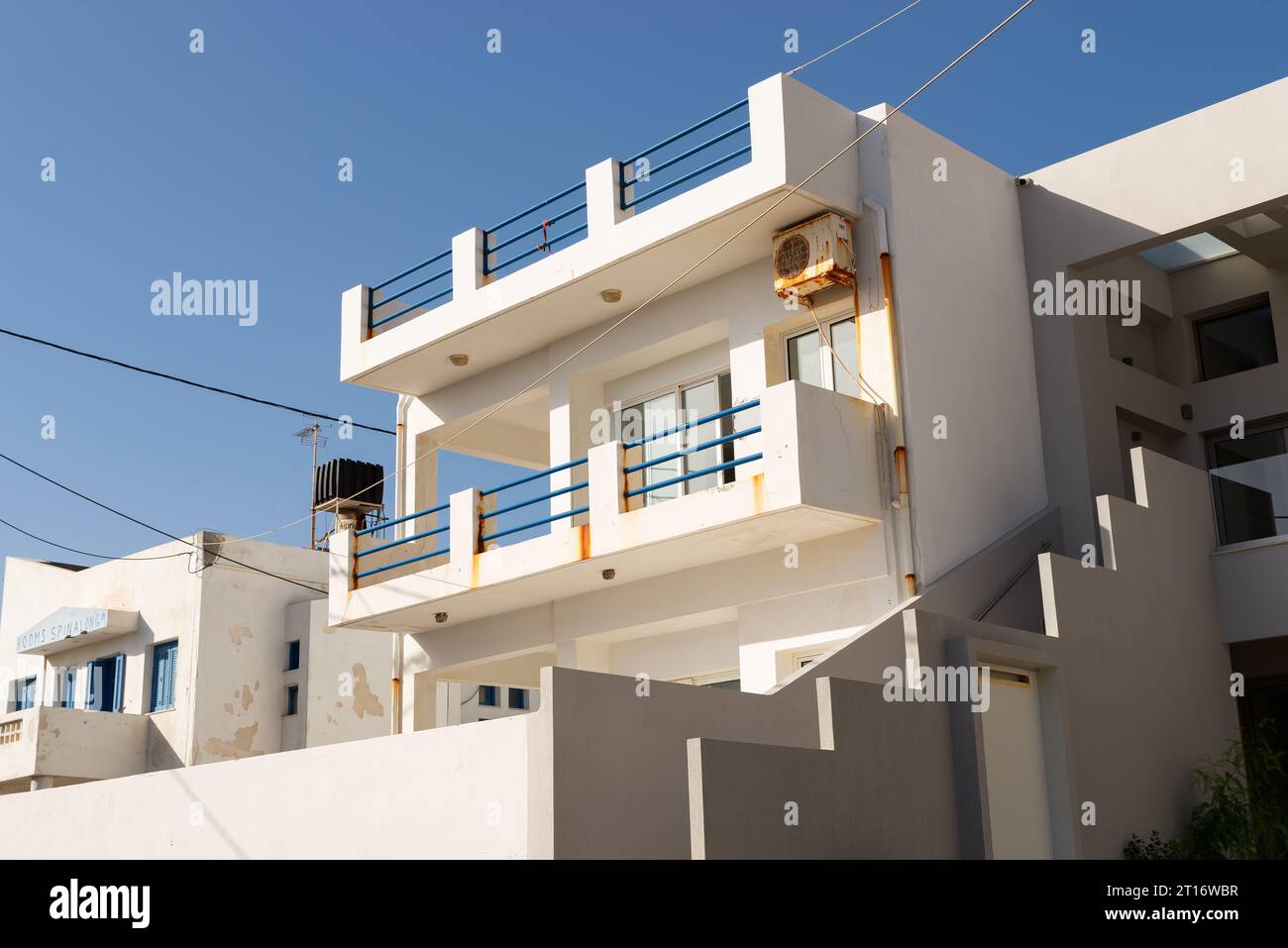 Plaka, Crete - Greece - September 23rd, 2023: Exterior of building in ...