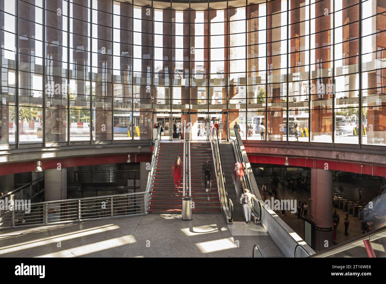 circular coliseum access to the metro and train stations Stock Photo ...