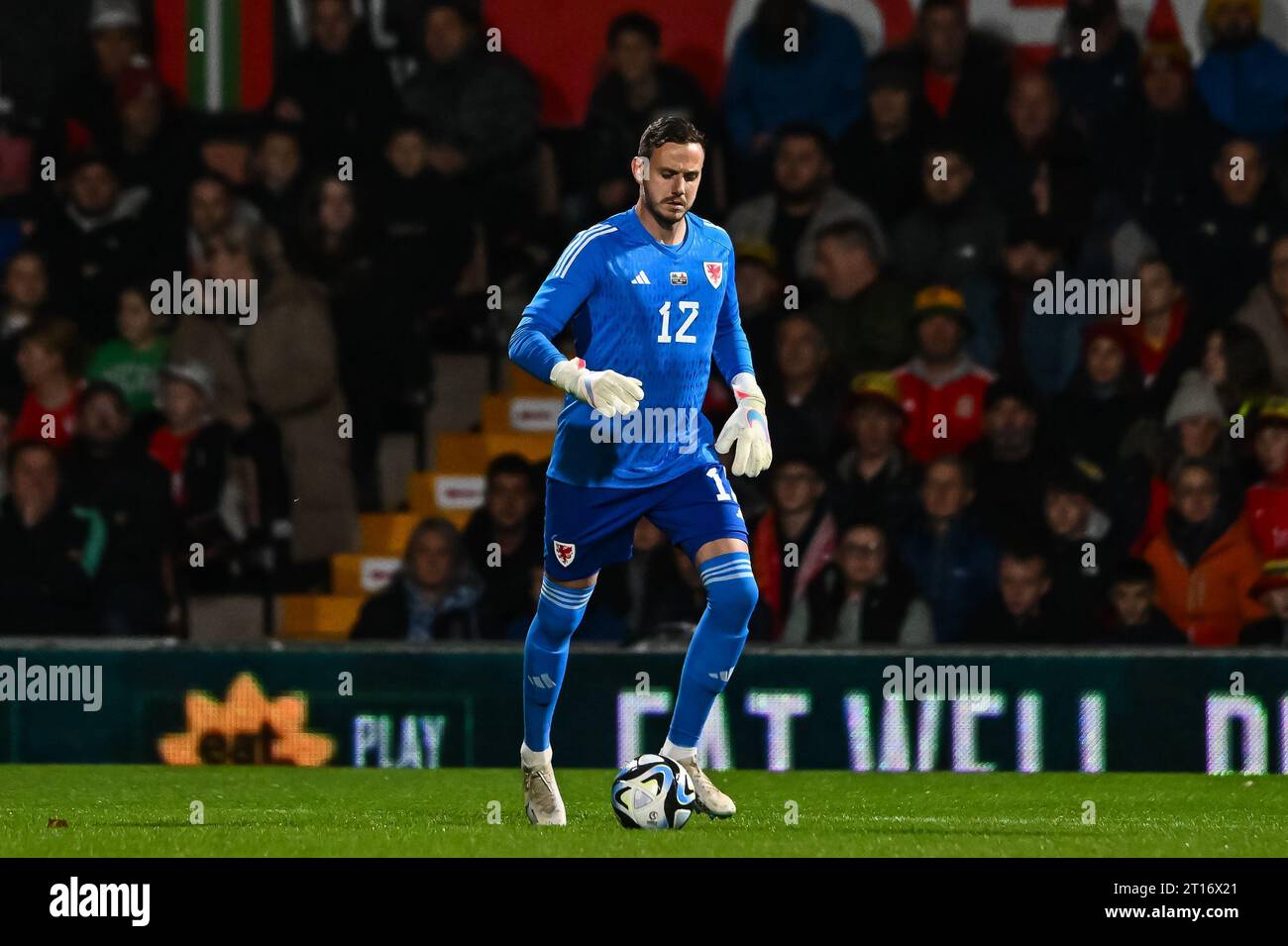 Danny Ward of Wales in action during the International Friendly match ...