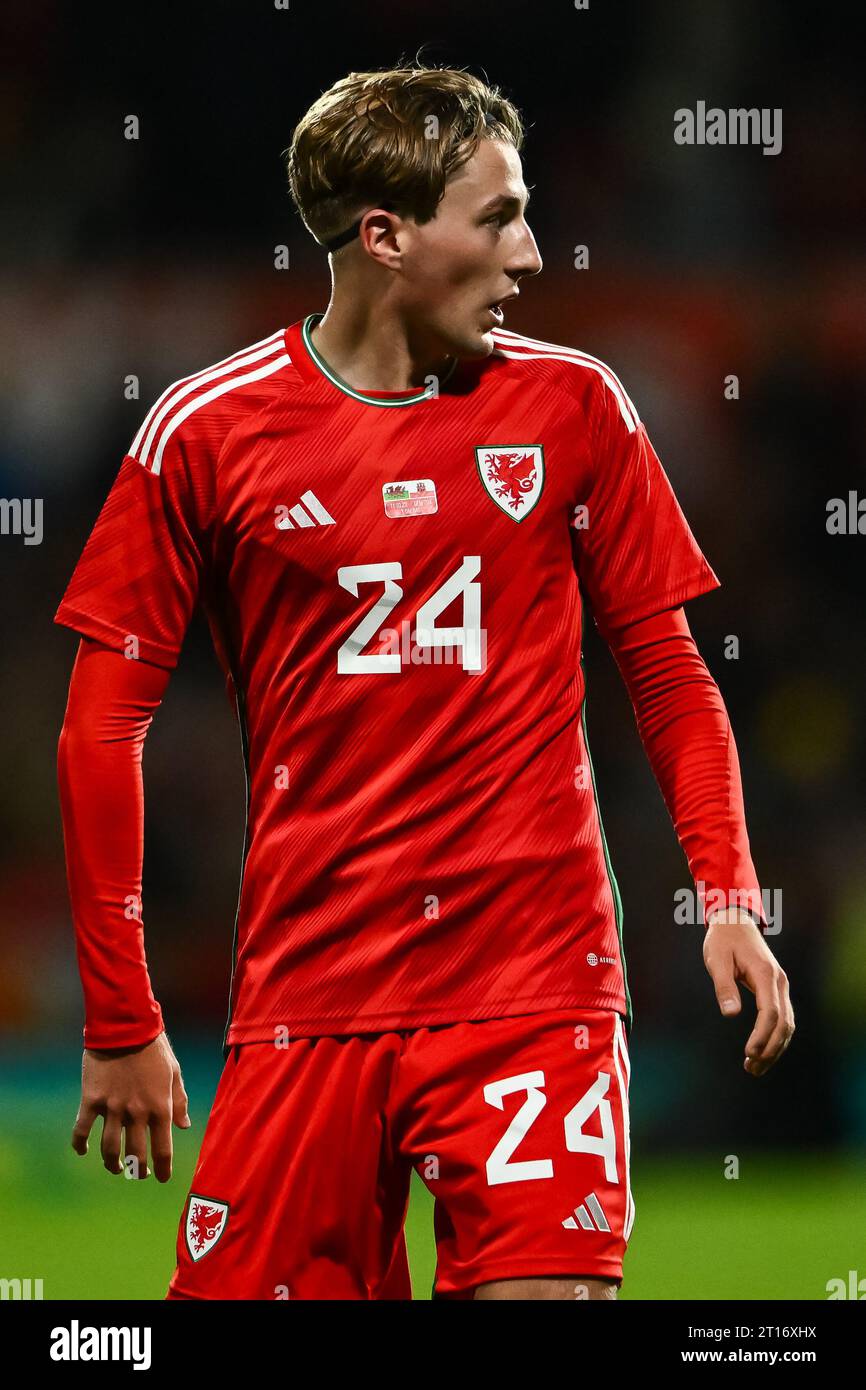 Charlie Savage of Wales during the International Friendly match Wales ...