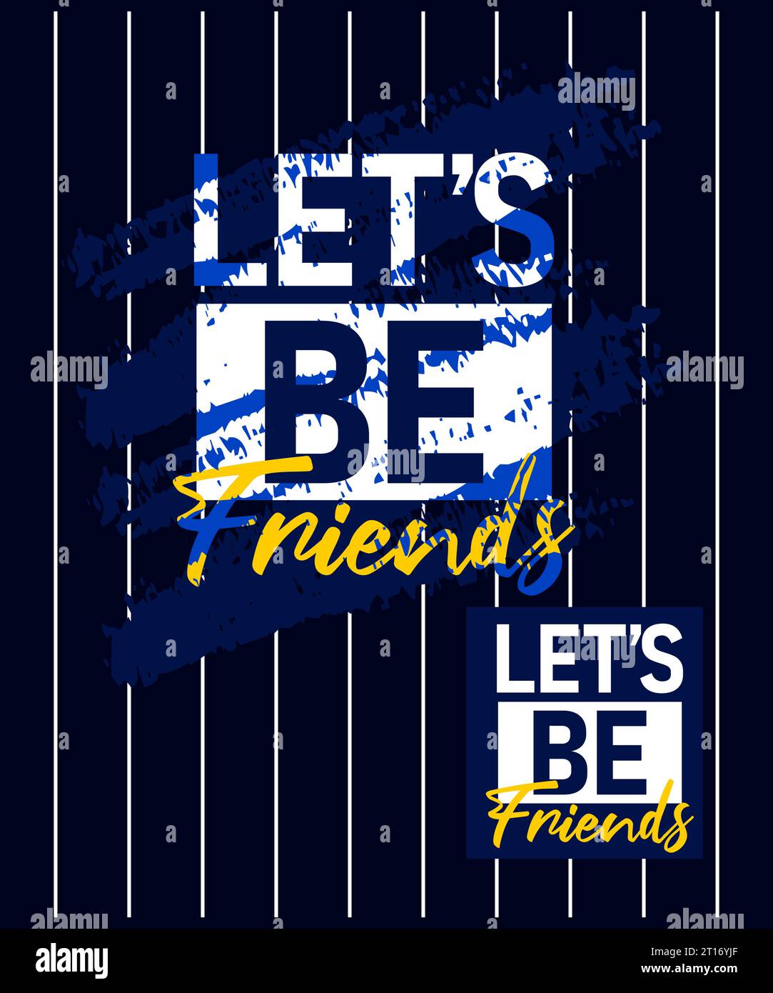 Lets Be Friends Motivational Stroke Typepace Design Short Phrases