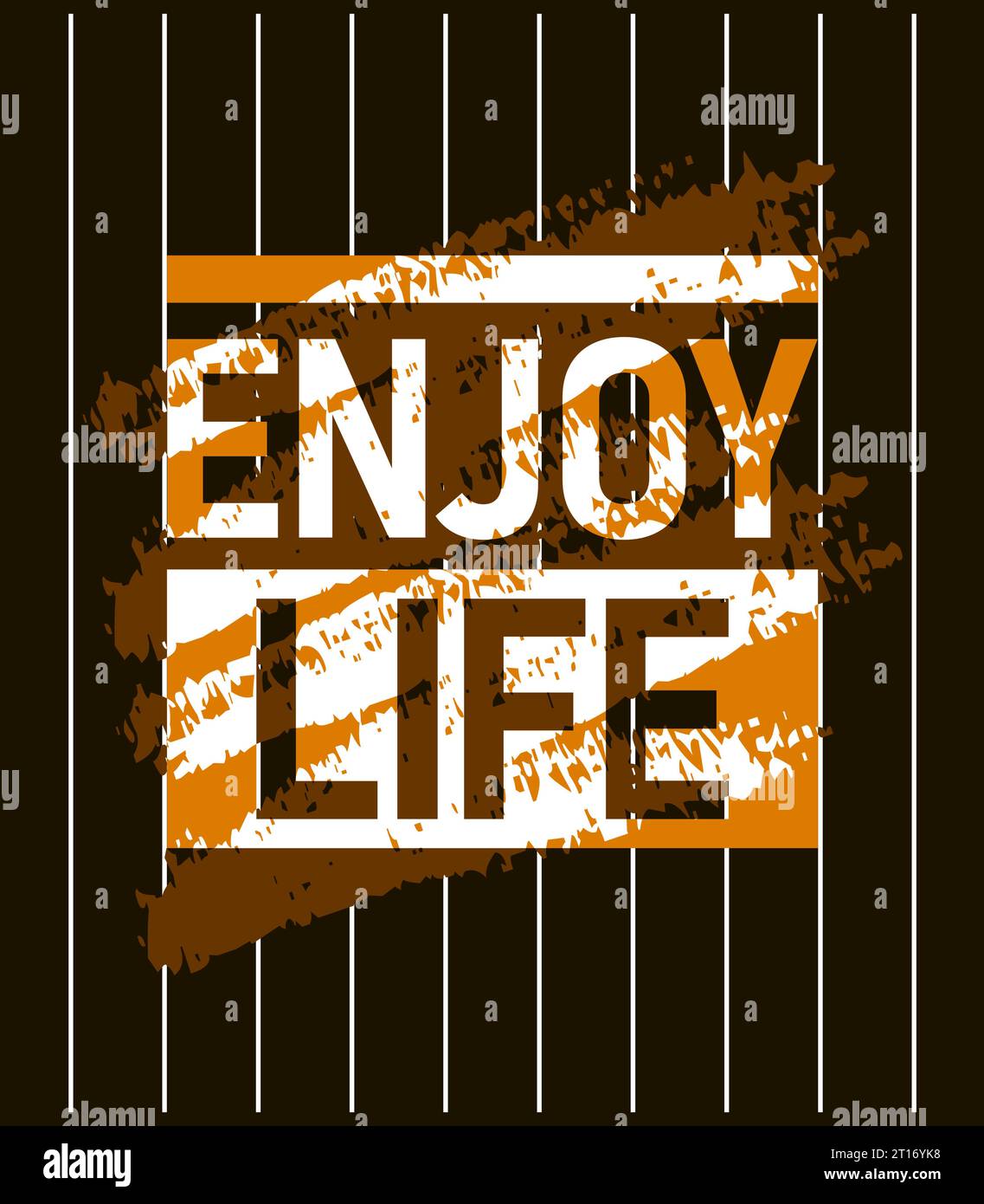 Enjoy Life Motivational Stroke Typepace Design Short Phrases Design
