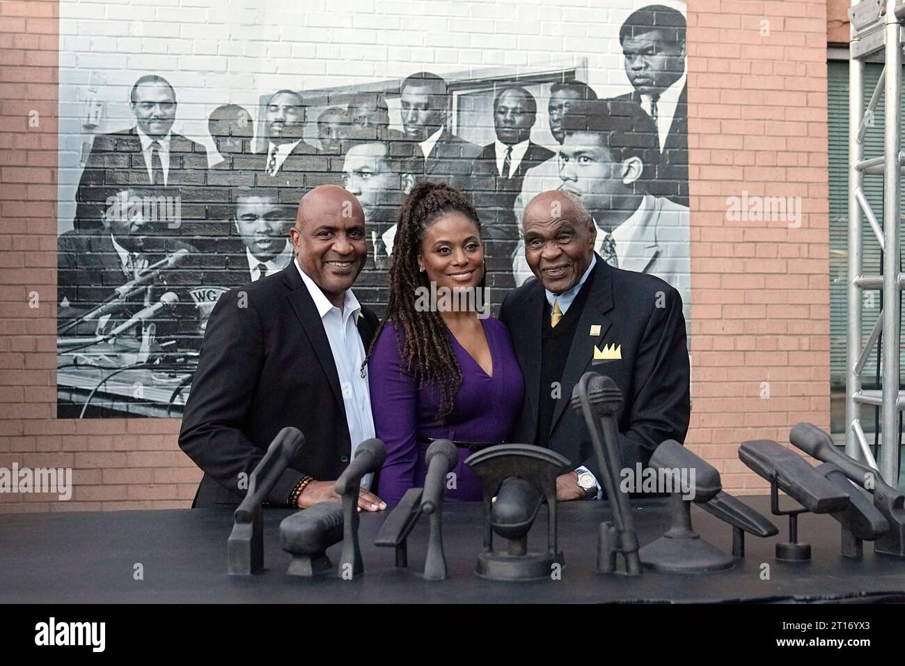 Kevin Clayton, left, Cleveland Cavaliers vice president of social ...