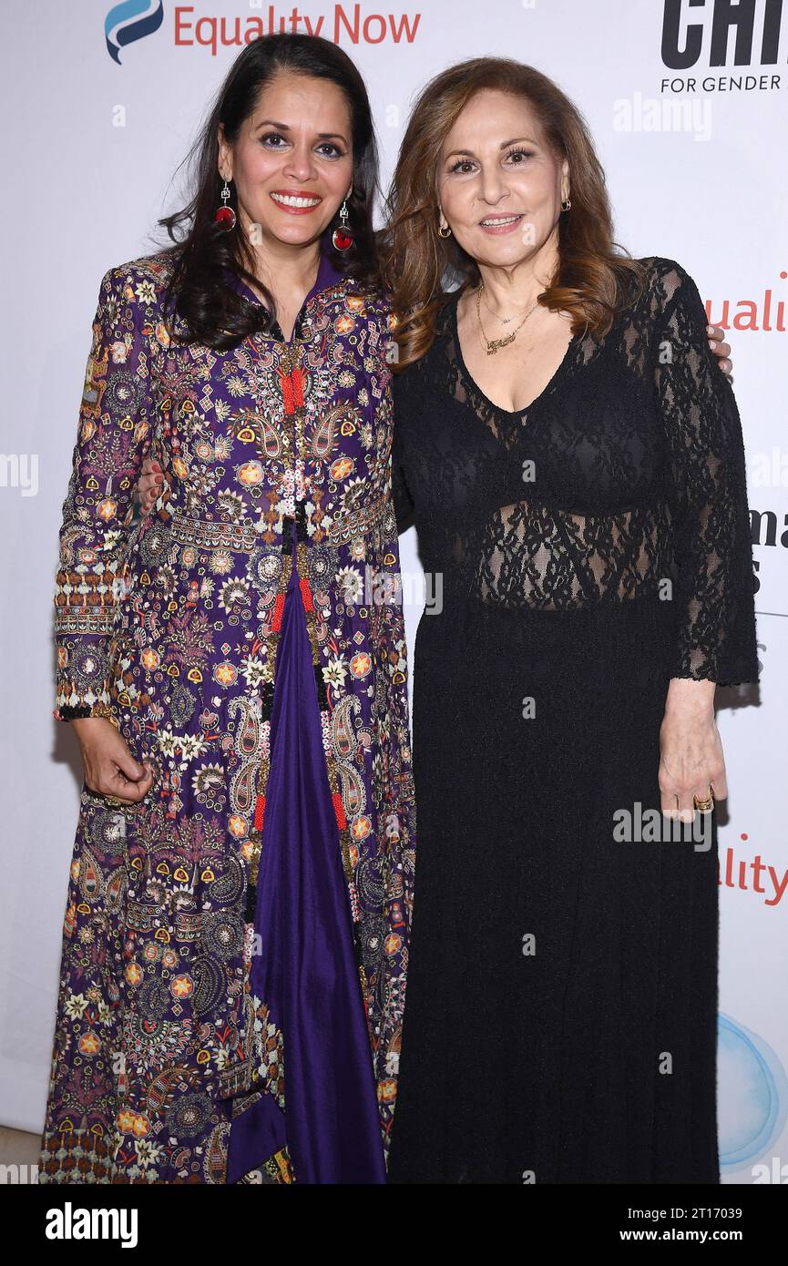 New York, USA. 11th Oct, 2023. (L-R) Mona Sinha and Kathy Najimy attend ...
