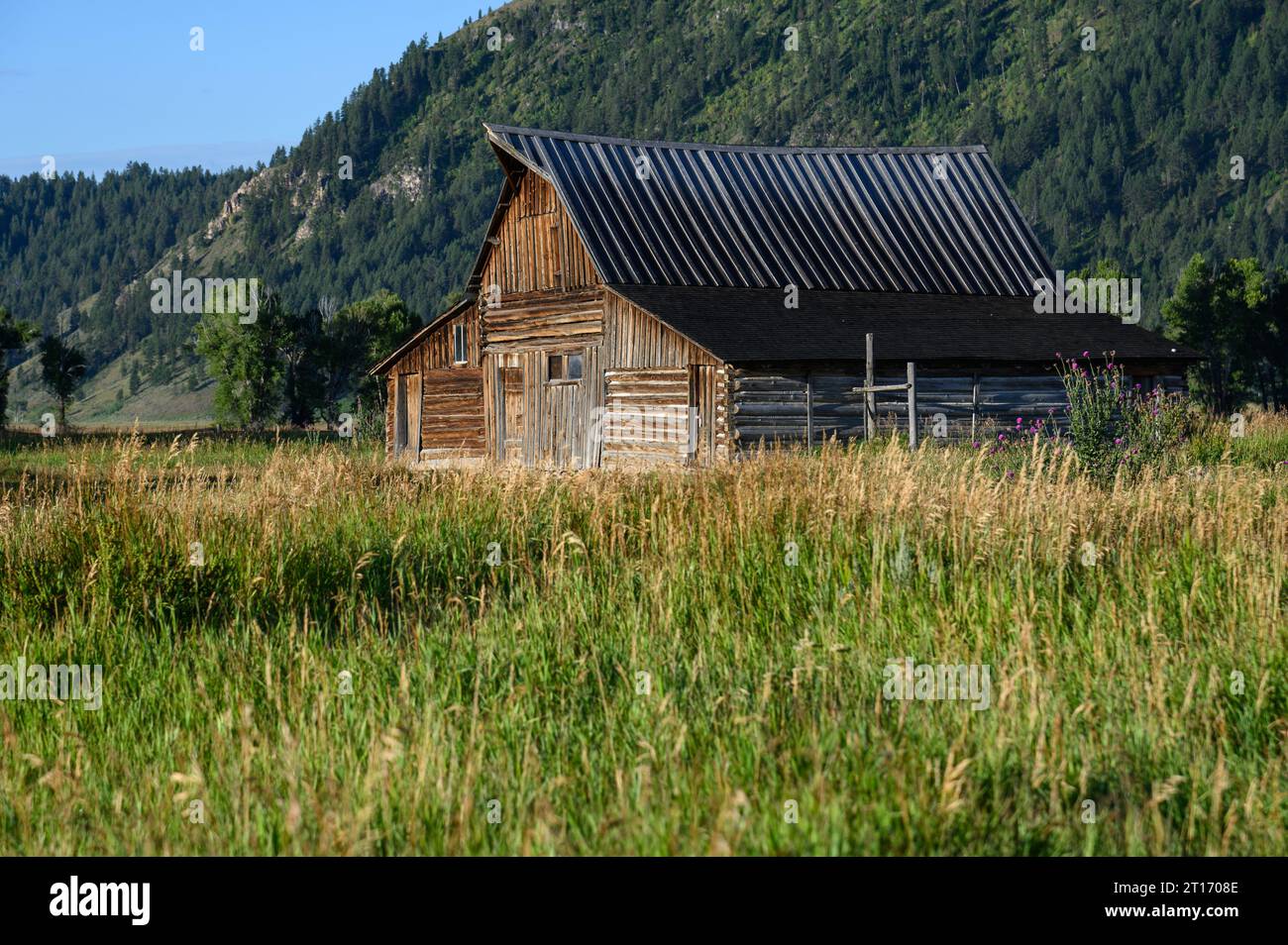 The Barn at Mormon Row in Grand Tetons National Park, Wyoming, USA ...