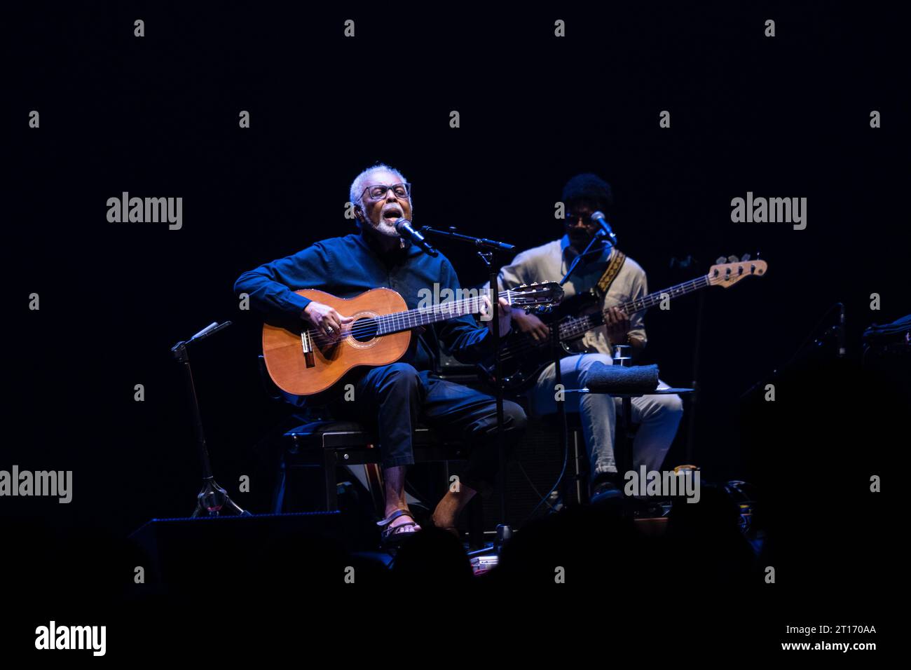 Brazilian legendary musician Gilberto Gil playing at the Royal Albert ...