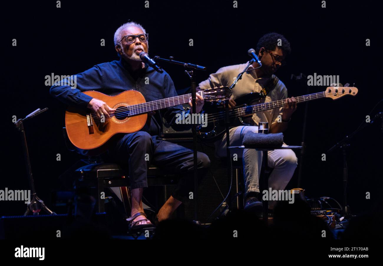 Brazilian legendary musician Gilberto Gil playing at the Royal Albert ...