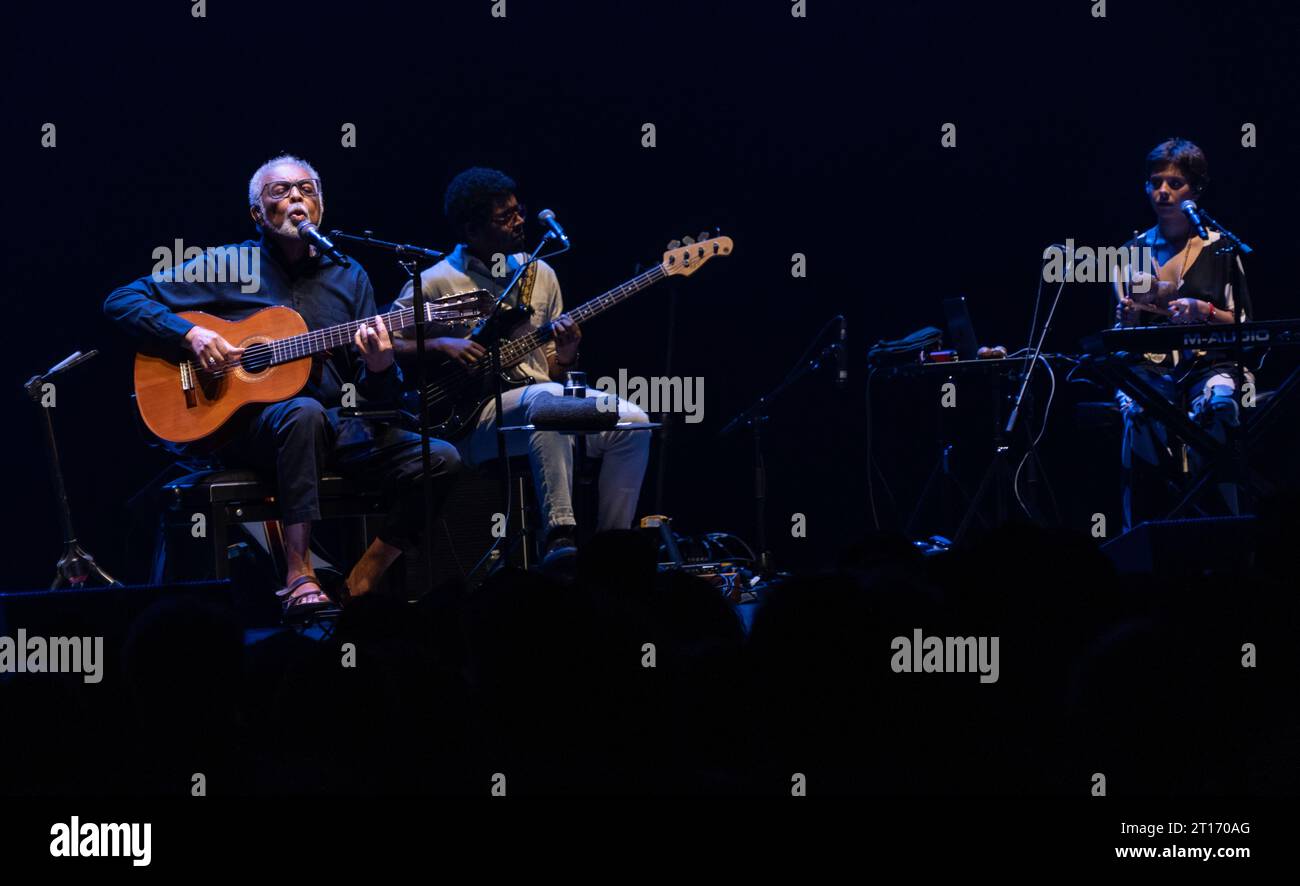 Brazilian legendary musician Gilberto Gil playing at the Royal Albert ...
