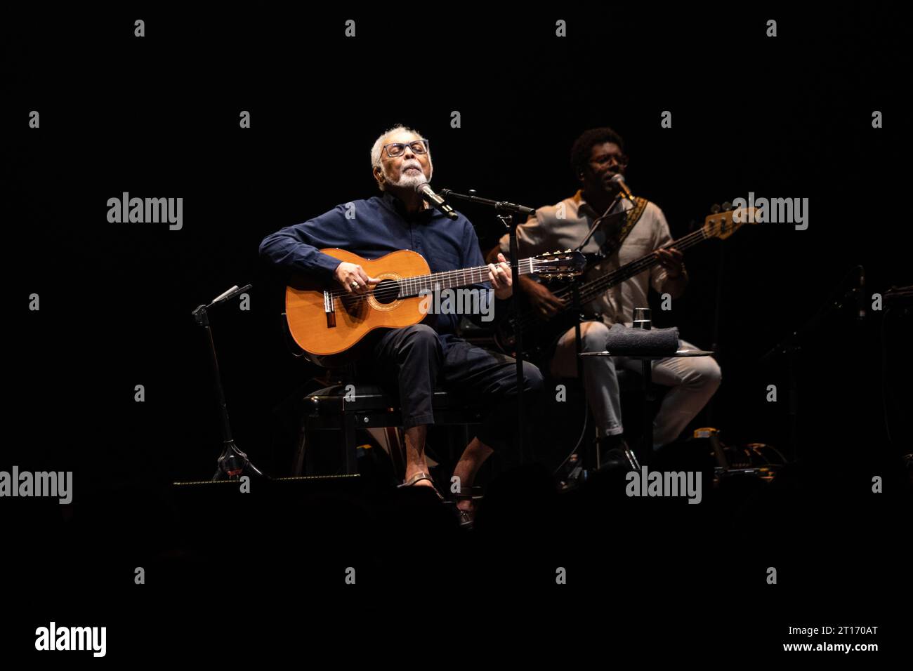 Brazilian legendary musician Gilberto Gil playing at the Royal Albert ...