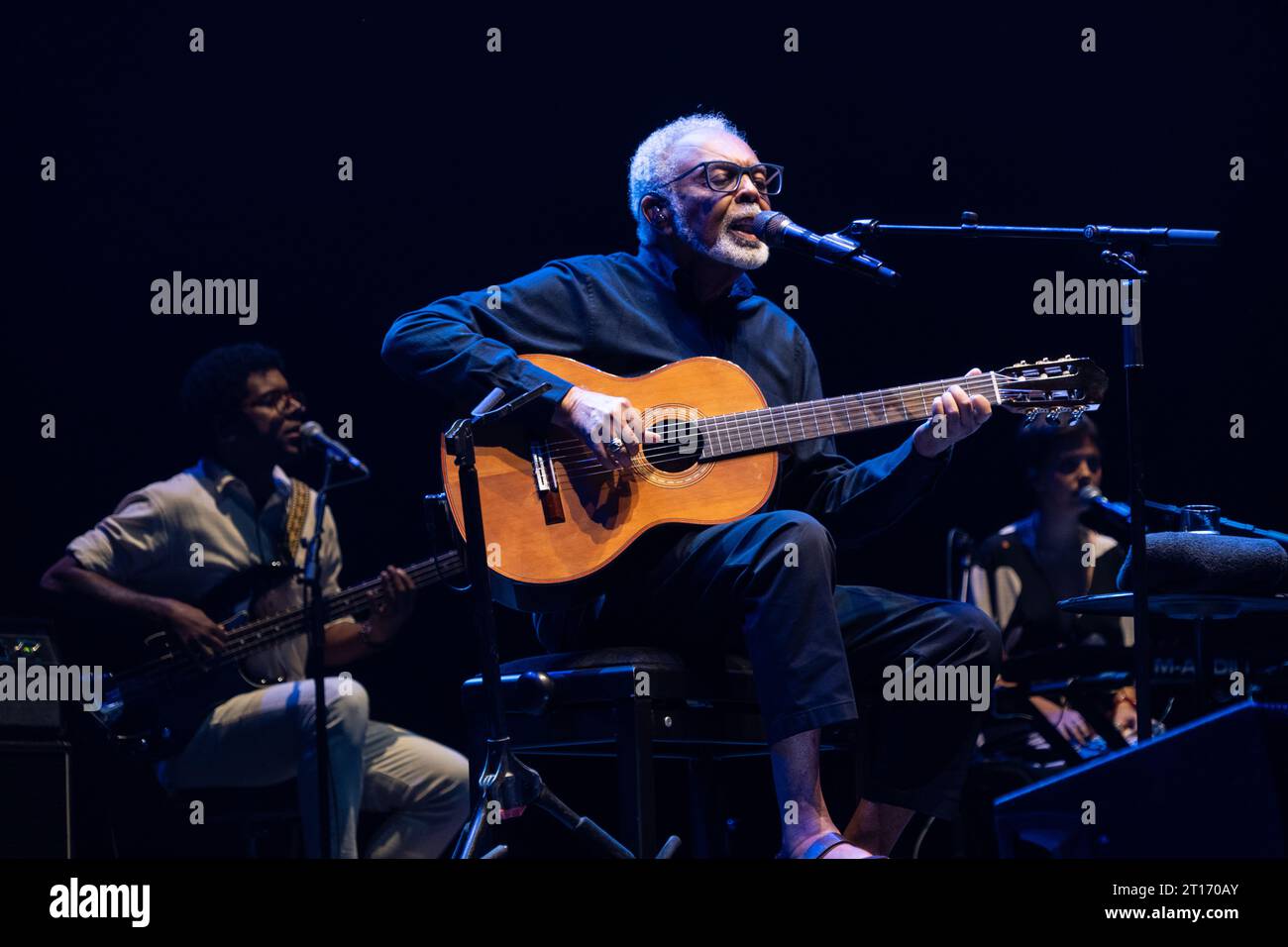 Brazilian legendary musician Gilberto Gil playing at the Royal Albert ...