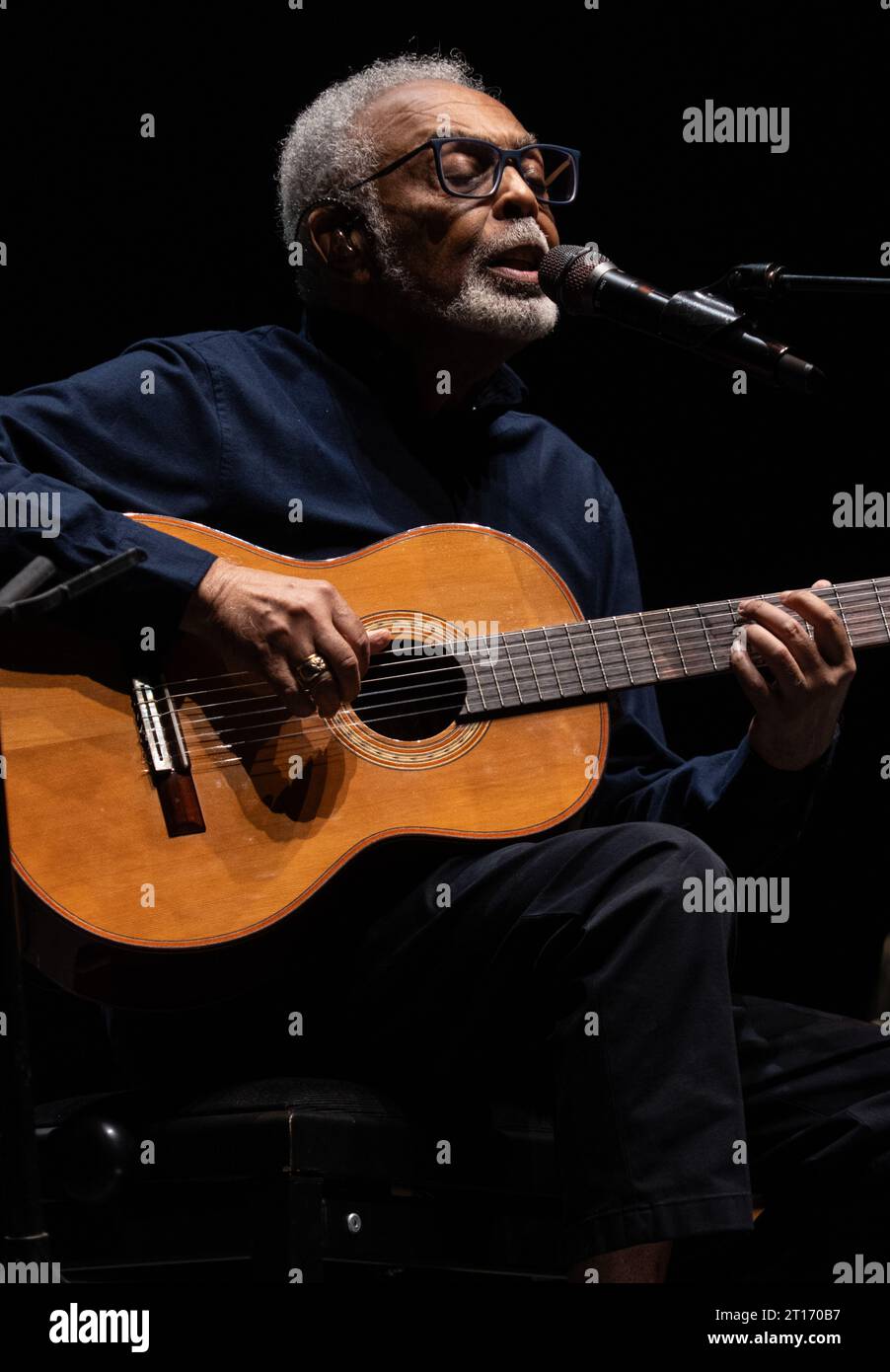 Brazilian legendary musician Gilberto Gil playing at the Royal Albert ...