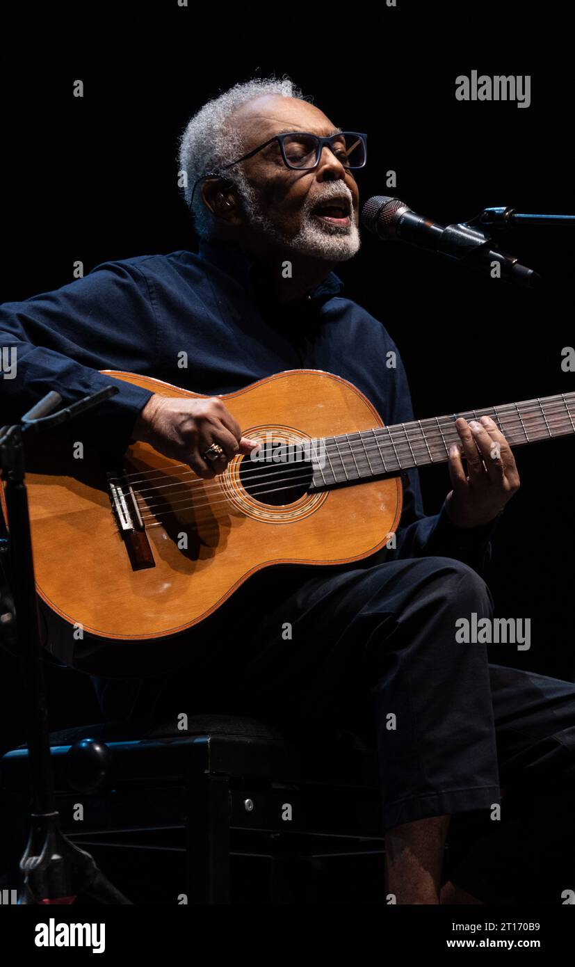 Brazilian legendary musician Gilberto Gil playing at the Royal Albert ...