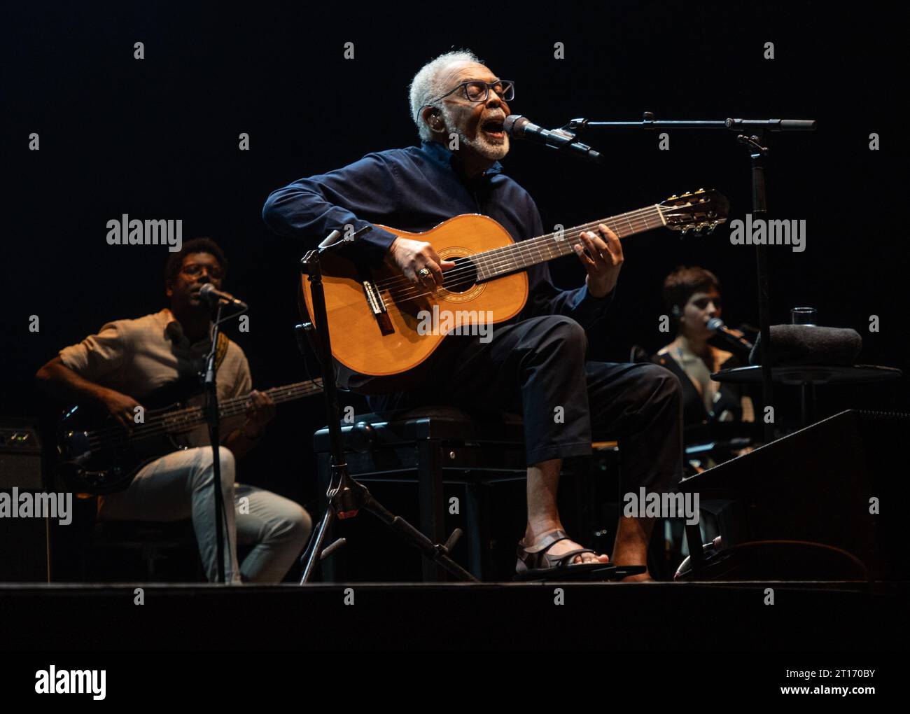 Brazilian legendary musician Gilberto Gil playing at the Royal Albert ...