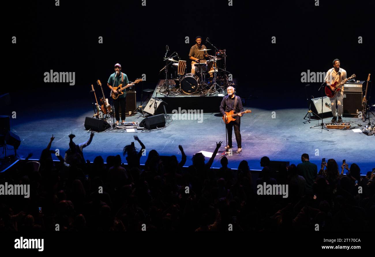 Brazilian legendary musician Gilberto Gil playing at the Royal Albert ...