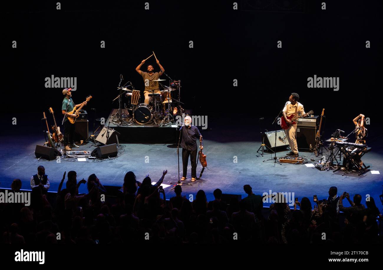 Brazilian legendary musician Gilberto Gil playing at the Royal Albert ...