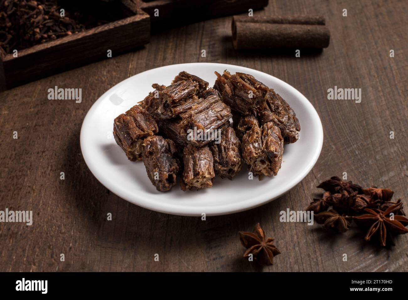 Marinated Duck neck in Spiced Sauce,dry duck neck Stock Photo - Alamy