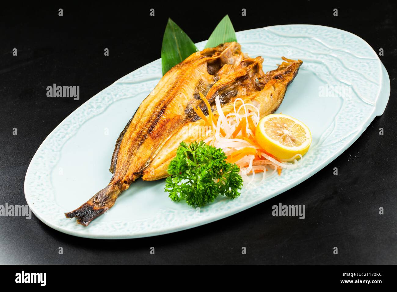 Grilled fish of Hokke(Arabesque greenling) Japanese style Stock Photo ...