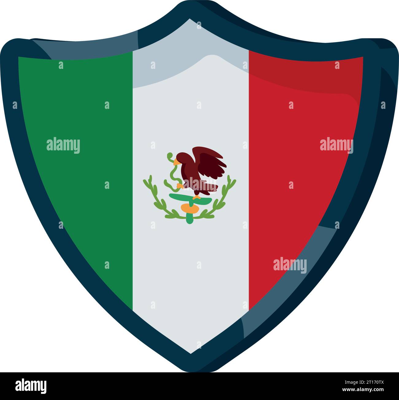 mexican flag shield Stock Vector Image & Art - Alamy