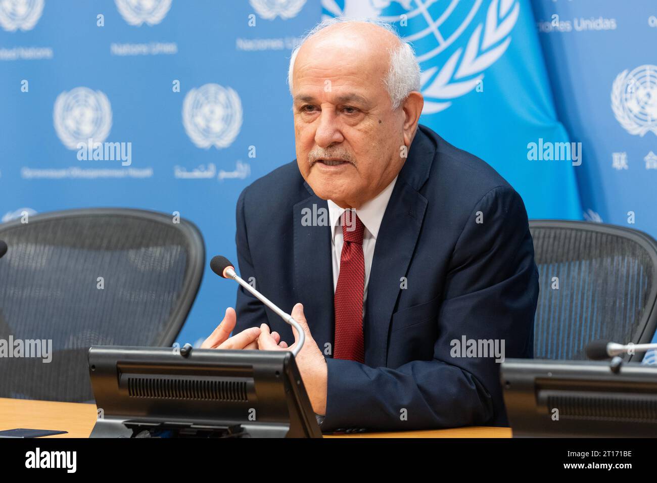 Press briefing by Ambassador of Palestine Riyad Mansour with Permanent Observer of the League of ...