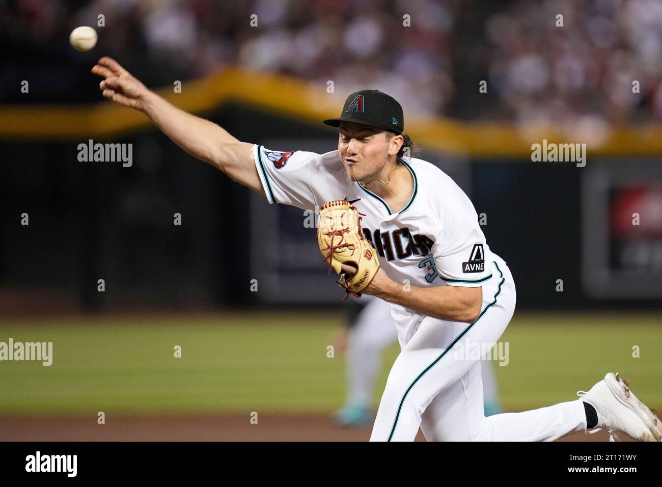 Arizona Diamondbacks starting pitcher Brandon Pfaadt works against a ...