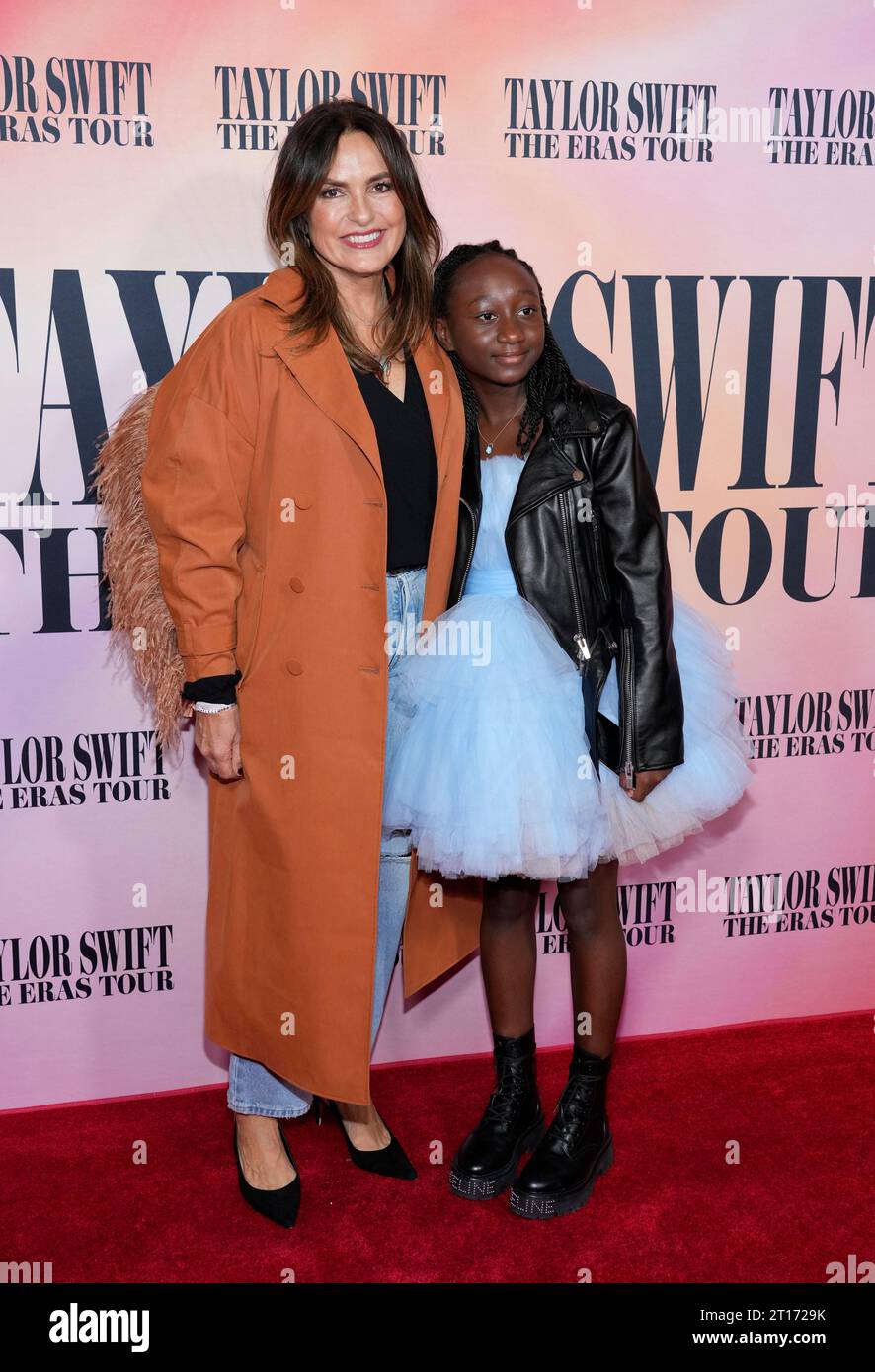 Mariska Hargitay, left, and Amaya Hermann arrive at the world premiere ...